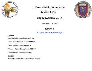 EQ3 EV-E2 LME - Evidencia de aprendizaje etapa 2 - UNIVERSIDAD AUT”NOMA DE NUEVO LE”N ESCUELA ...
