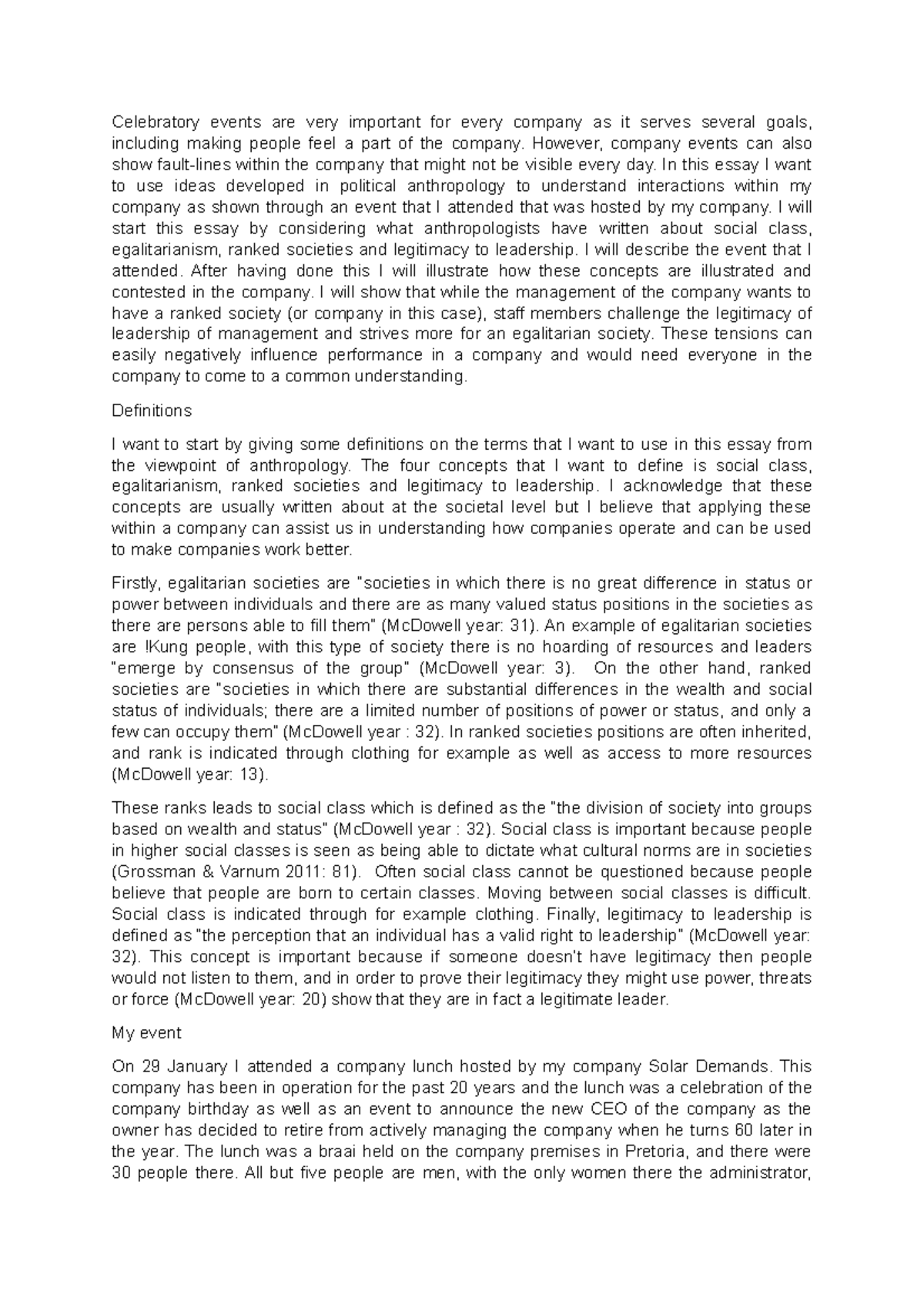 Sample essay 2 - Celebratory events are very important for every ...