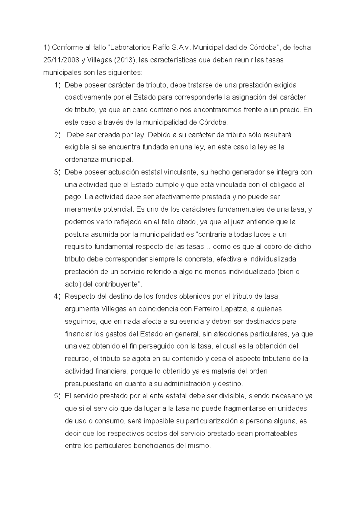 Trabajo Práctico N°1. Derecho Tributario. - Conforme al fallo ...