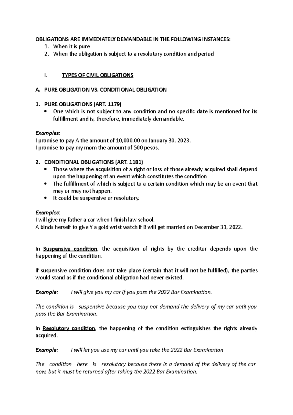 2 - asd - OBLIGATIONS ARE IMMEDIATELY DEMANDABLE IN THE FOLLOWING ...