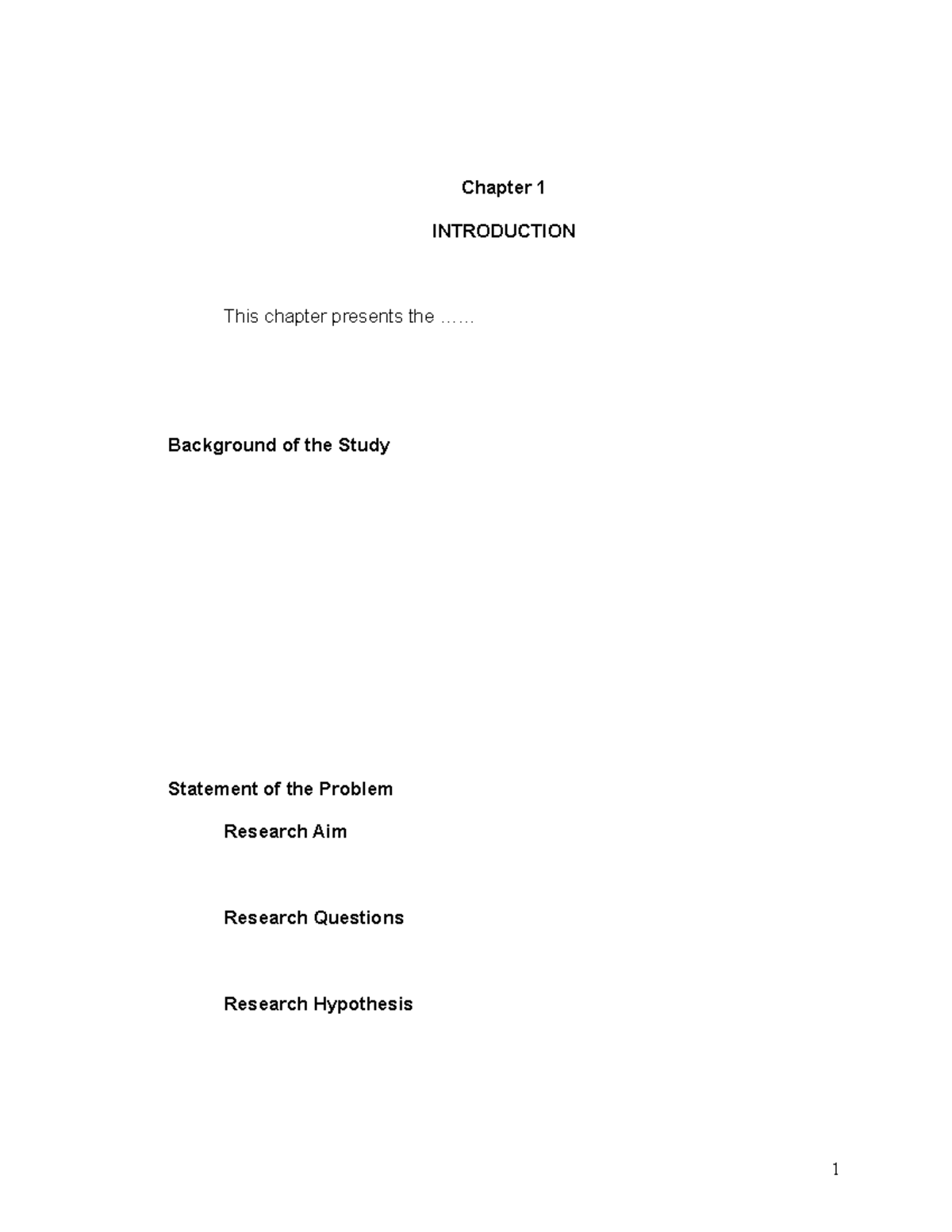 Research- Paper- Format - Chapter 1 INTRODUCTION This chapter presents ...
