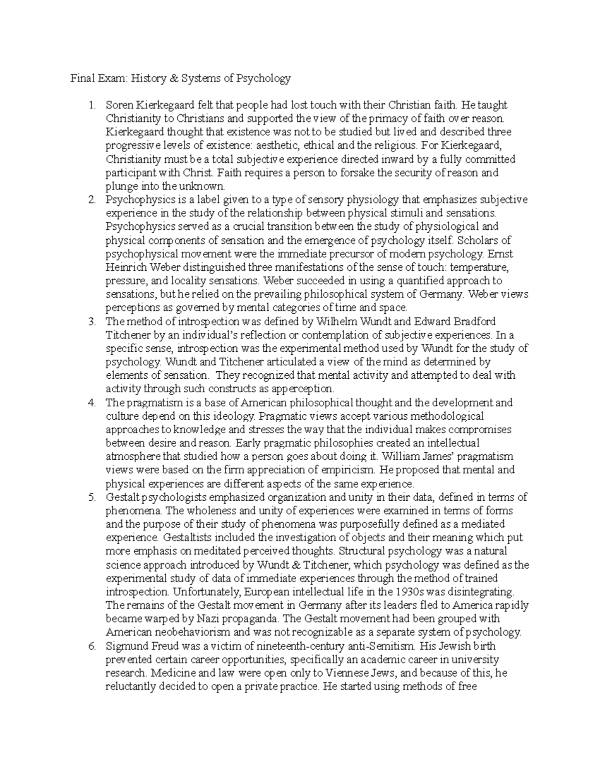 Final Exam HS Final Exam History Systems Of Psychology Soren final-exam-hs-final-exam-history-systems-of-psychology-soren