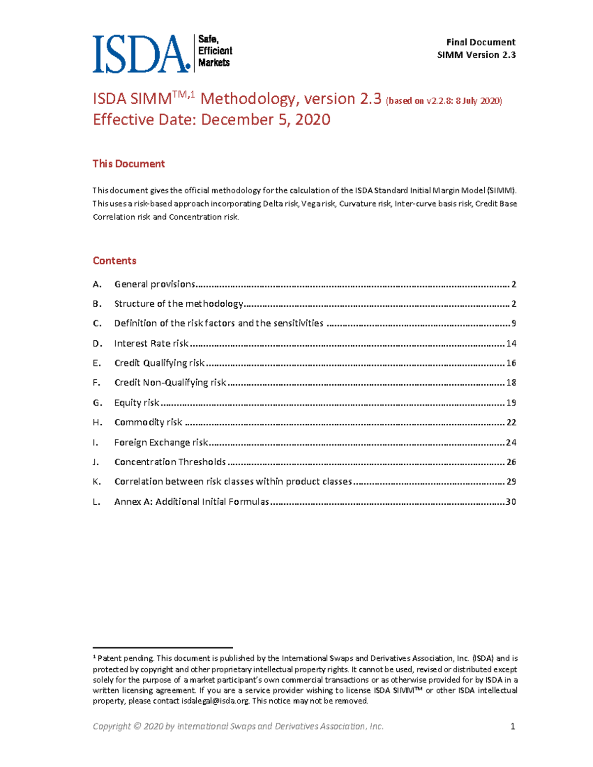 ISDA-SIMM-v2 - Sigment man model show - SIMM Version 2. ISDA SIMMTM,1 ...