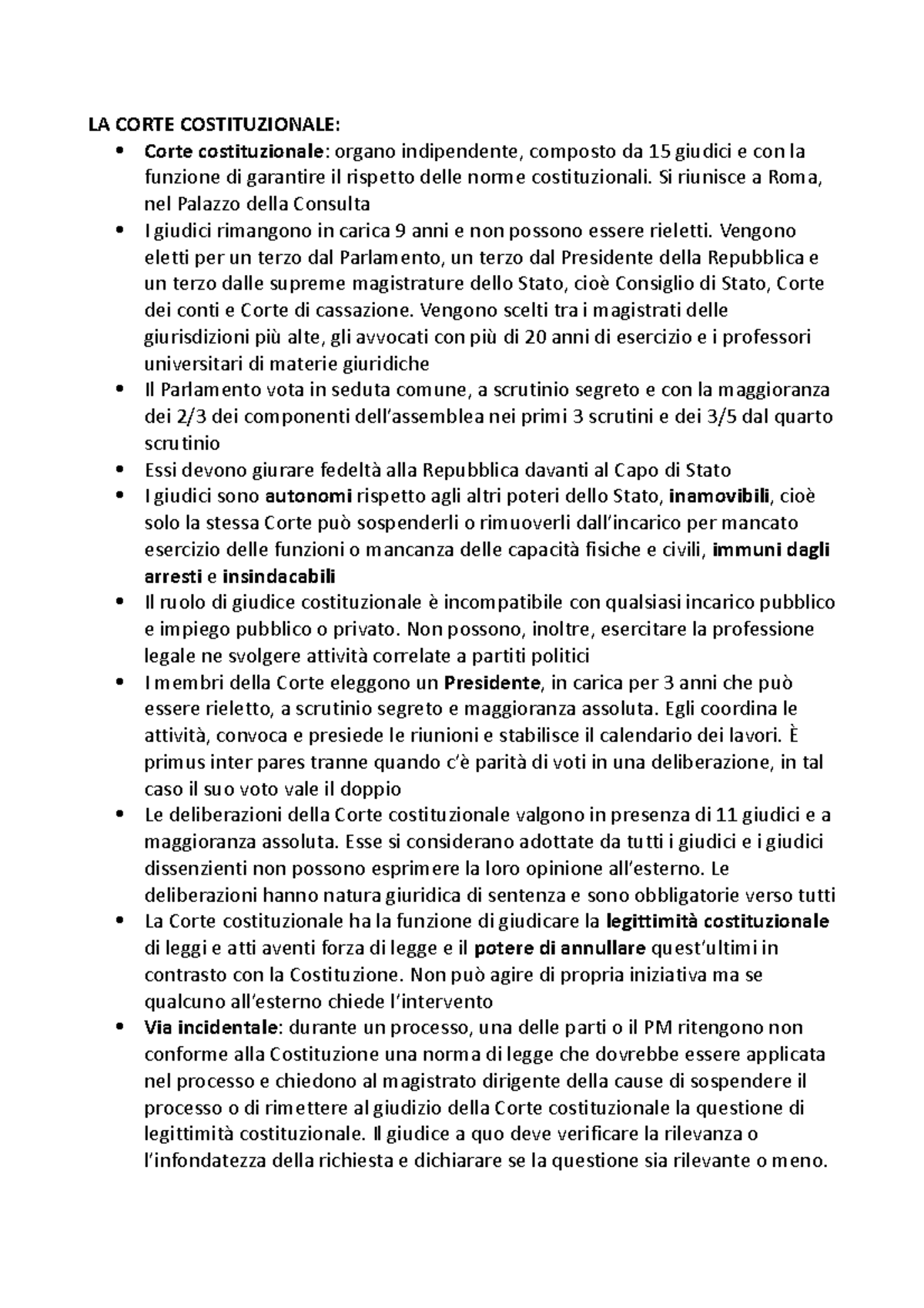 La Corte Costituzionale Diritto La Corte Costituzionale Corte