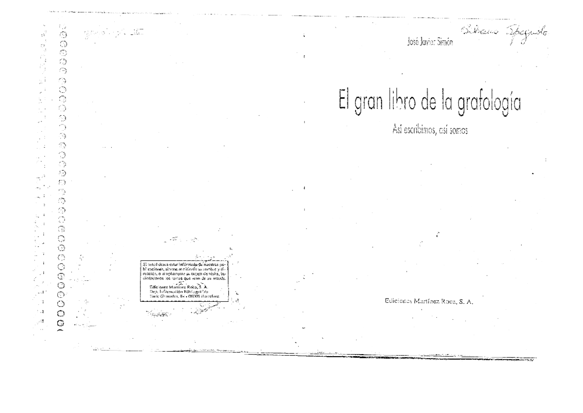 El gran libro de grafología - Ediciones Martinez Roca, S. Dep ...