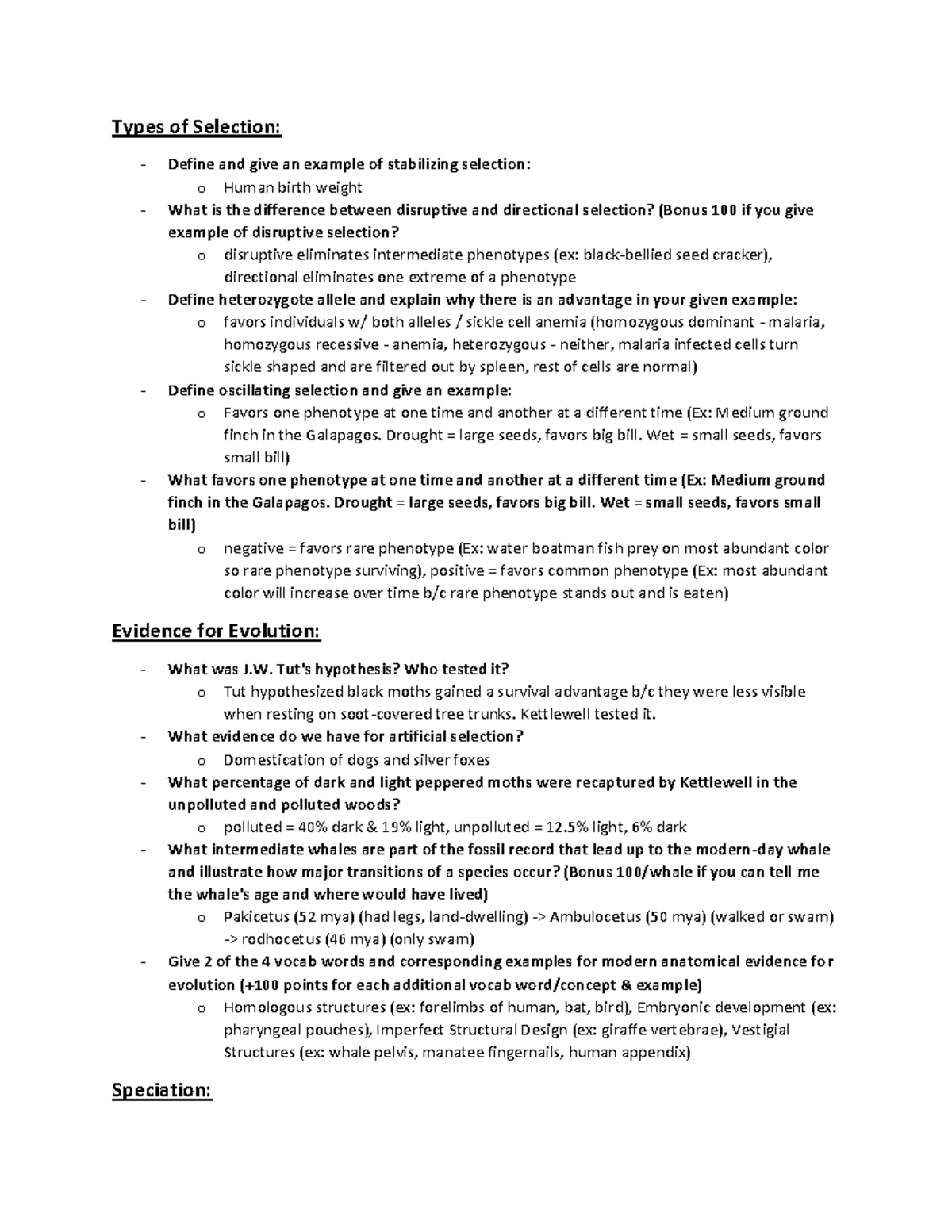Bio review jeopardy - these notes are for genetics and evolution ...
