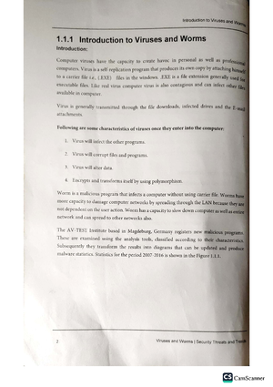 Control to address viruses and worms - Security Threats - Studocu