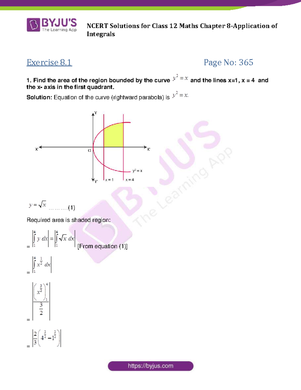 Ncert-Solutions-for-class-12-Maths-Chapter-8-Application-of-integrals - Integrals Exercise 8 ...