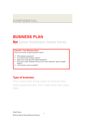 Business plan template 2013 - Business Plan Disclaimer Please refer to ...