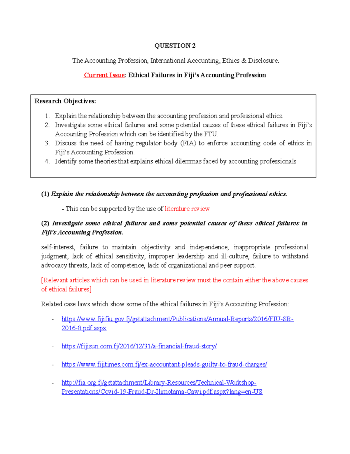 AF 301 Assignment - Final Draft (Autosaved) - AccountingTheory - USP ...