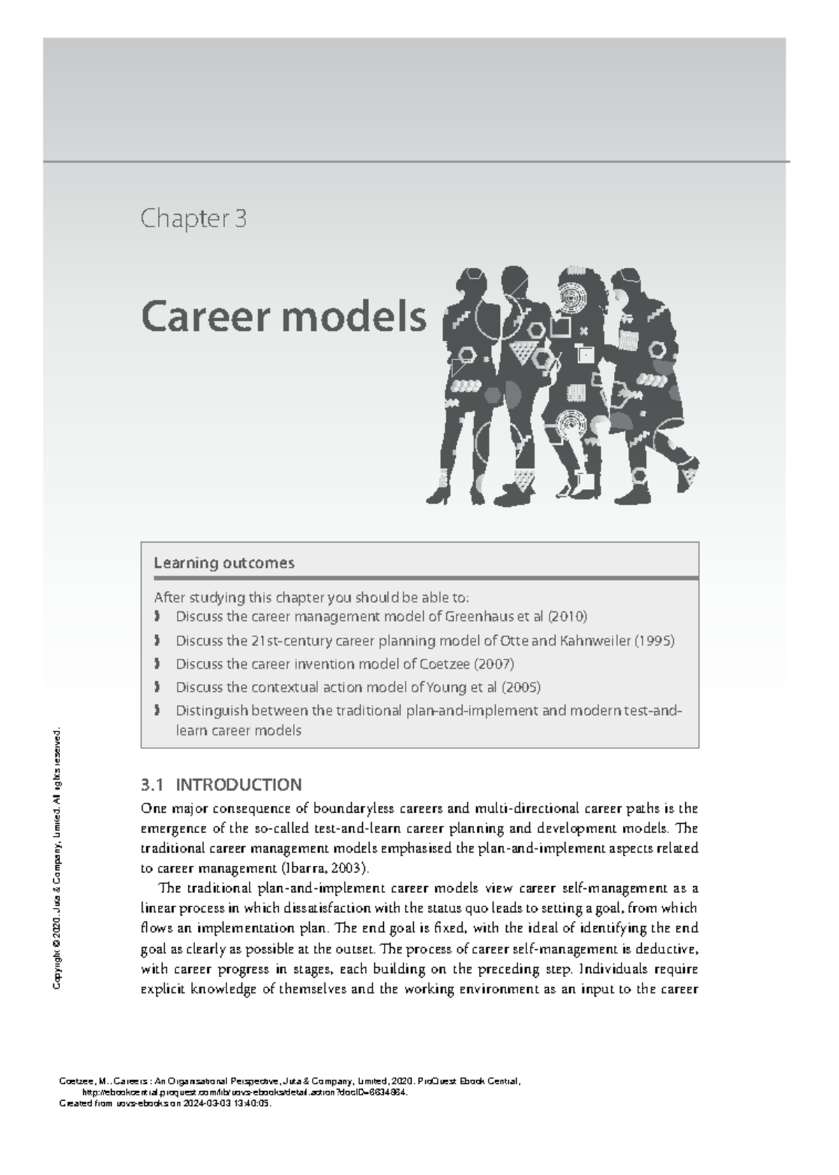 Careers An Organisational Perspective - (Chapter 3 Career models ...