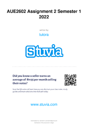 AUE2602 EXAM PACK - AUE 2602 EXAM PACK 2014 EXAM: 15 MAY 2014 Fairness ...