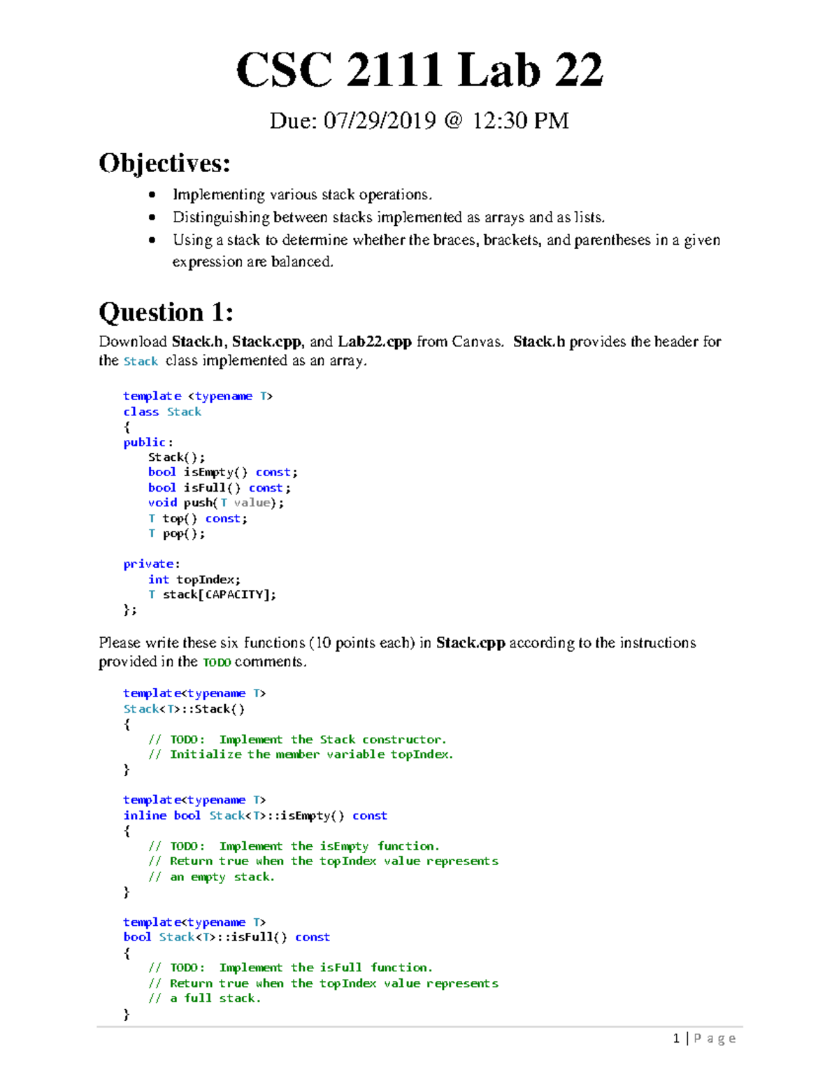Lab22 Instructions - Warning: TT: undefined function: 32 1 | P a g e ...