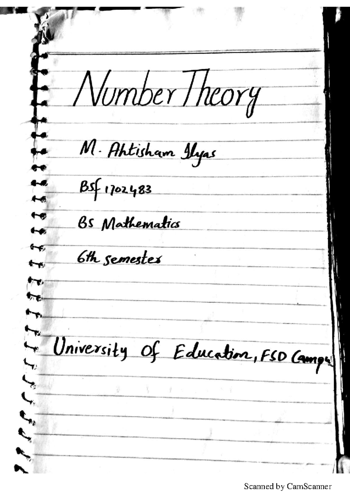 Number Theory Complete-575 - Studocu