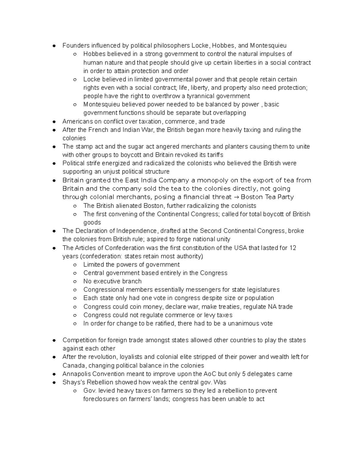 The Founding and Constitution - Founders influenced by political ...