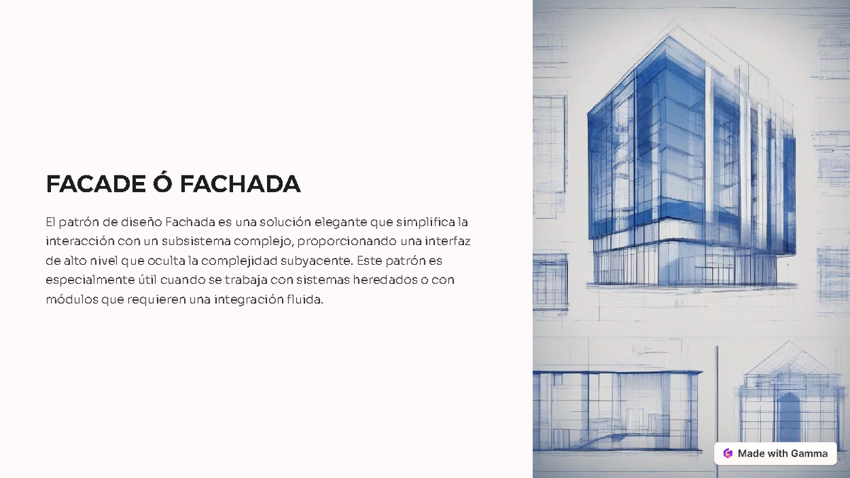 Facade-O- Fachada - Patrones de Diseño estructurales - FACADE Ó FACHADA El patrón de diseño ...