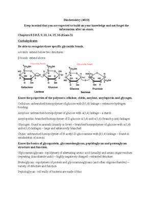 Biochem Exam 2 Study Guide - Biochemistry (4610) Highlights of Key ...