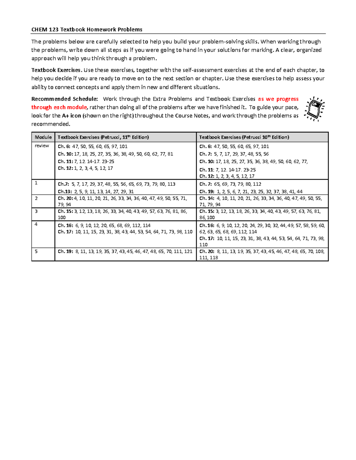 CHEM 123-125 Textbook Homework Problems W23 - CHEM 123 Textbook ...