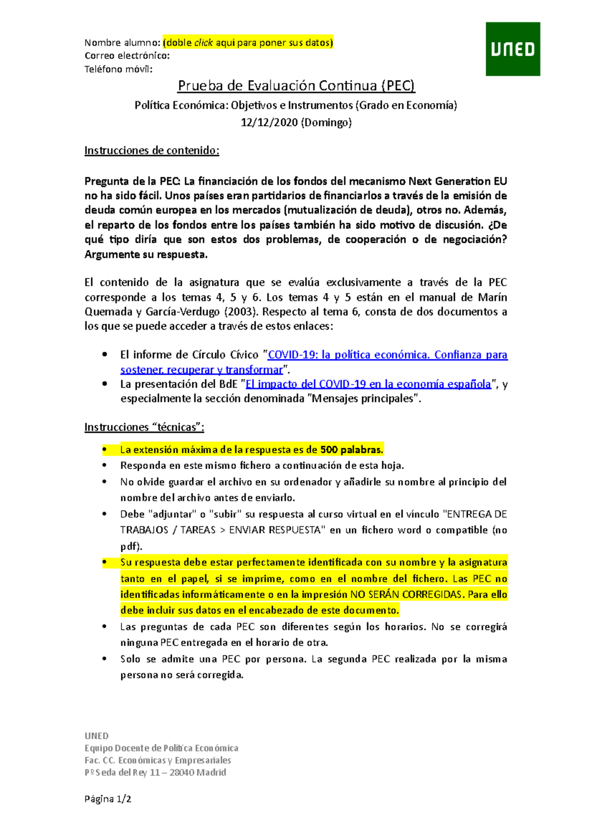 PEC PEOI 20211212 v1 - pec 1 2021 - Nombre alumno: (doble click aquí ...