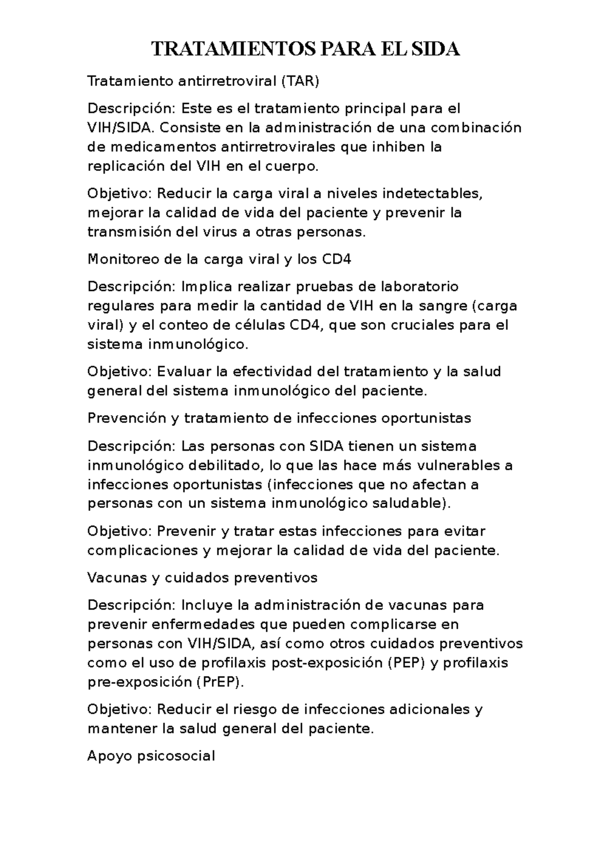 Tratamientos PARA EL SIDA - TRATAMIENTOS PARA EL SIDA Tratamiento ...