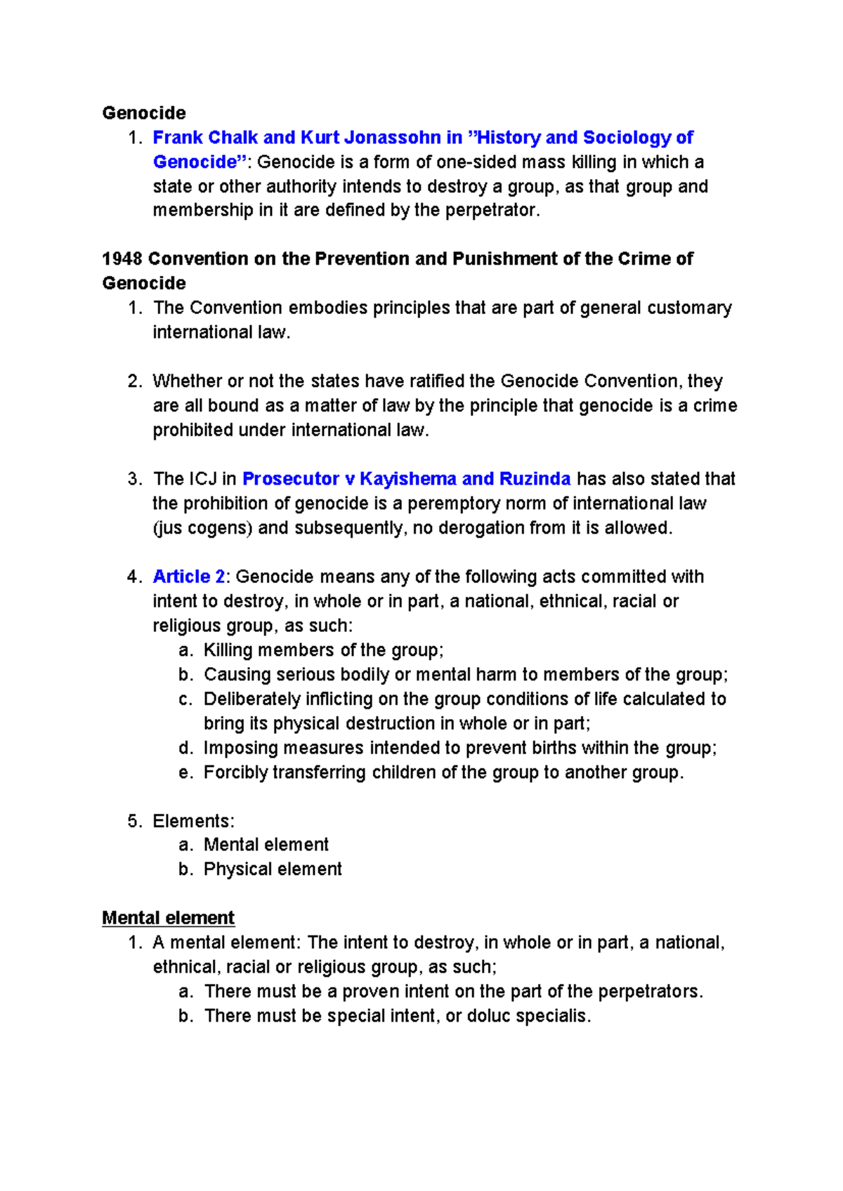 Chapter 4b Genocide - Genocide 1. Frank Chalk and Kurt Jonassohn in ...