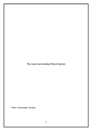 Rachels Summary - Rachels, Chapter One: What is Morality? Cases ...