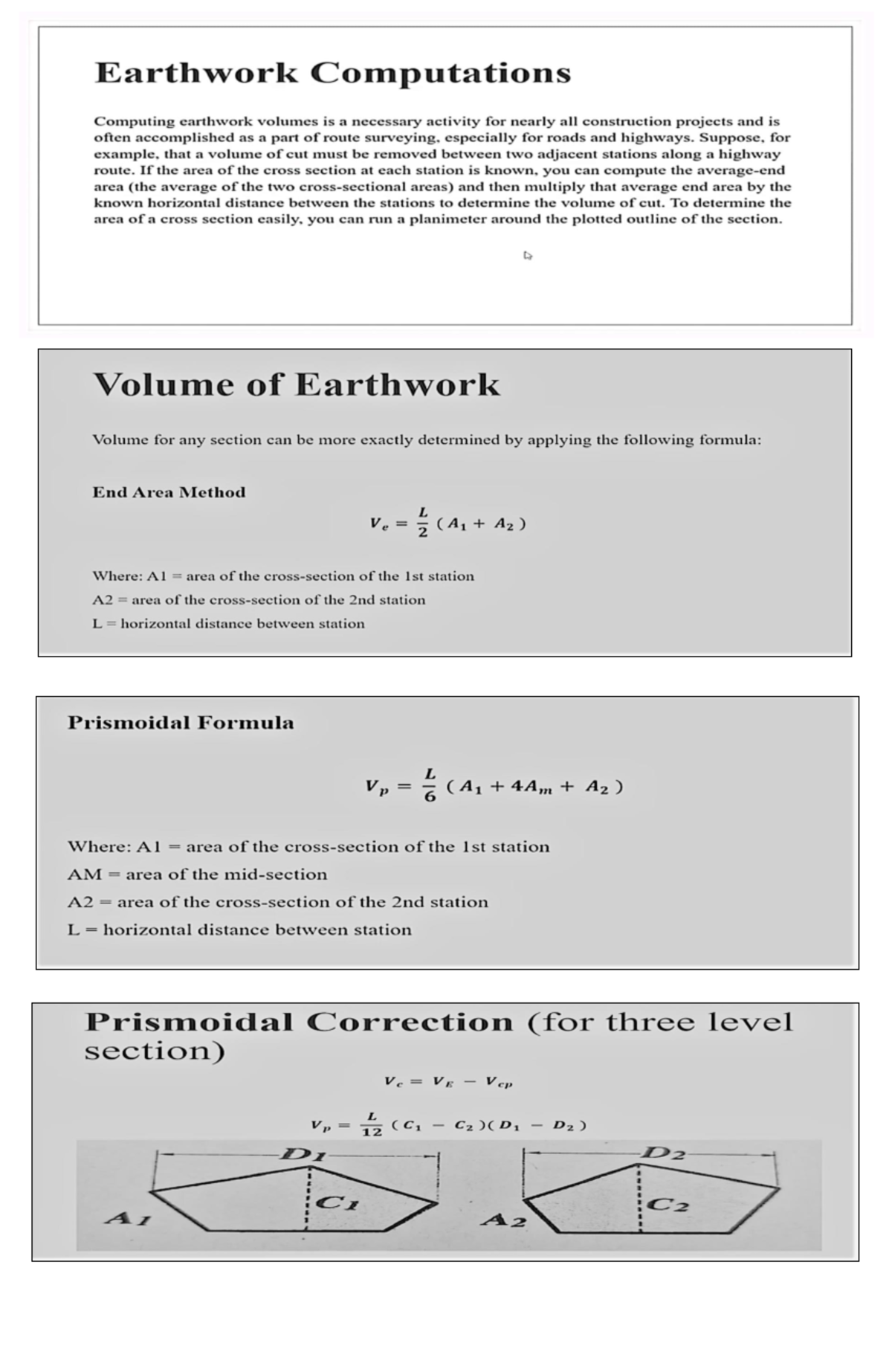 Earthworks - Earthwork Computation - Civil Engineering - Studocu