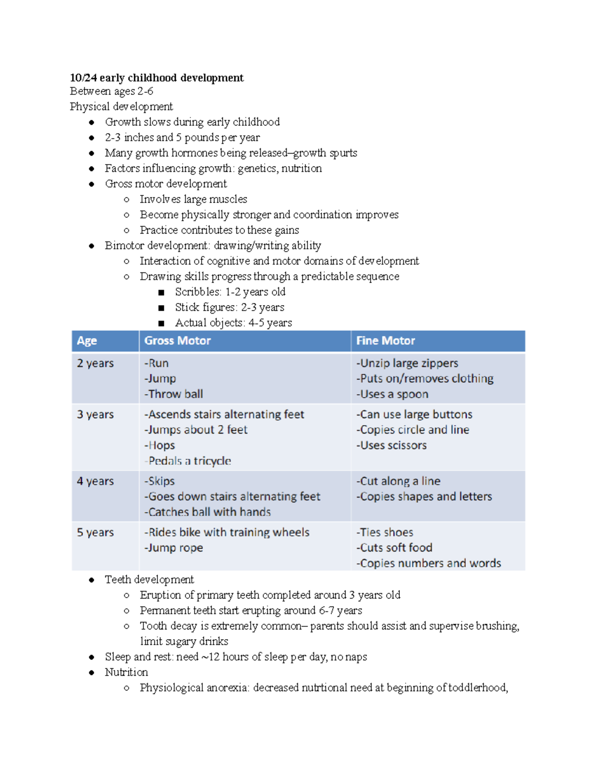 Early childhood development - 10/24 early childhood development Between ...