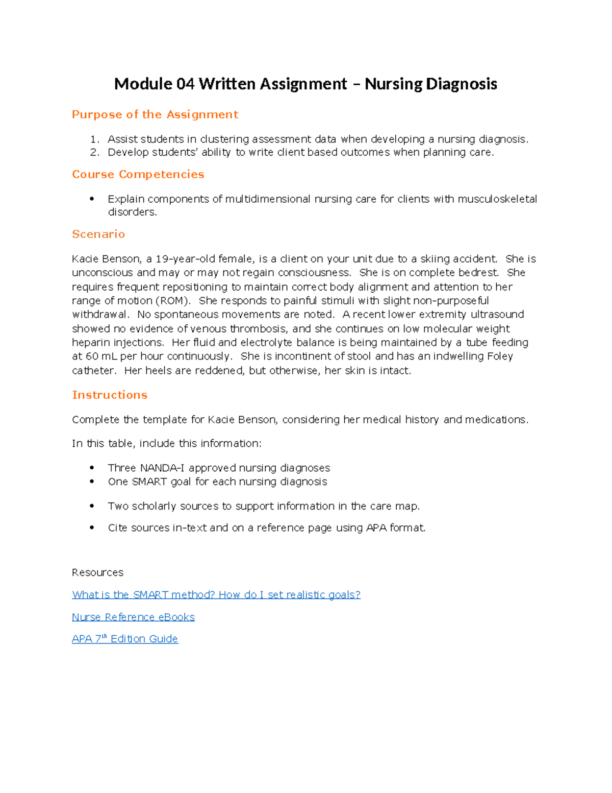 NUR 2356 Module 04 Written Assignment - Module 04 Written Assignment ...