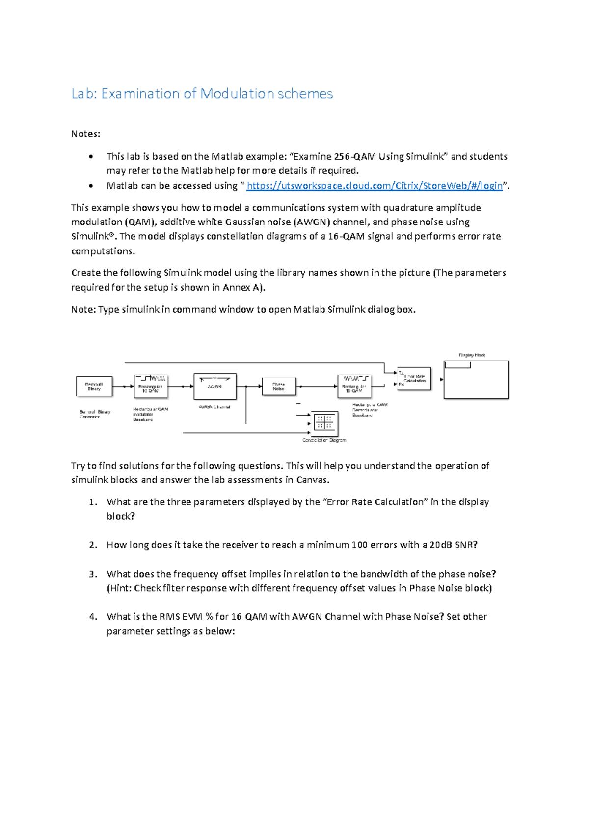 Lab 3-Modulation Schemes-1 - Lab: Examination of Modulation schemes ...