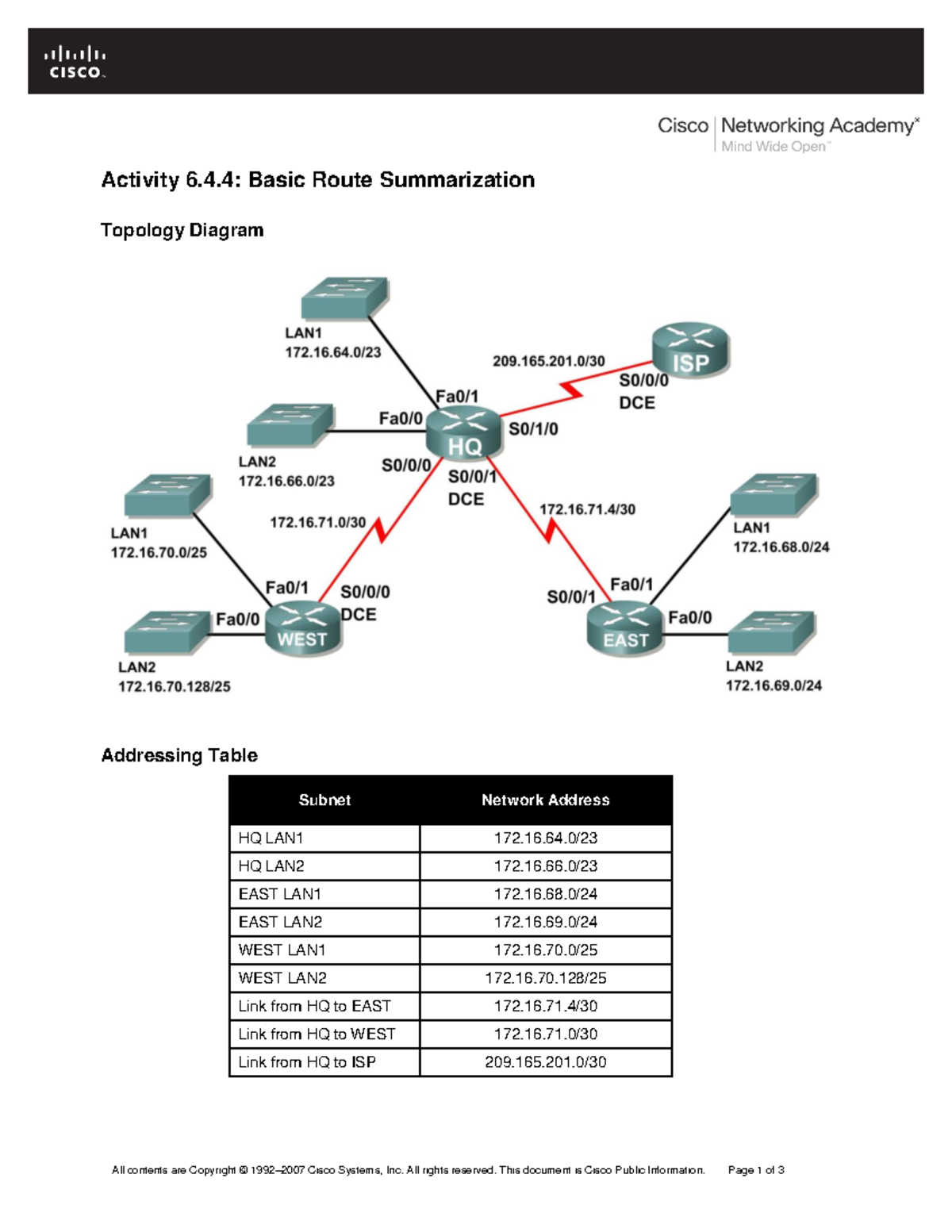 Lab - Lab - All contents are Copyright © 1992–2007 Cisco Systems, Inc ...