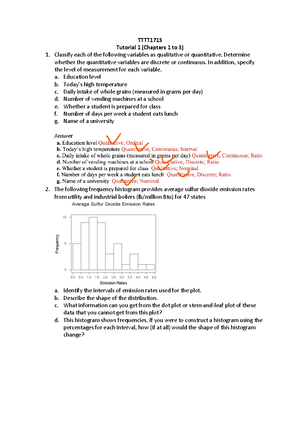 T1 skema 2023 - tutorial 1 - TR133 3 TUTORIAL 1 1 Assuming that p and r ...