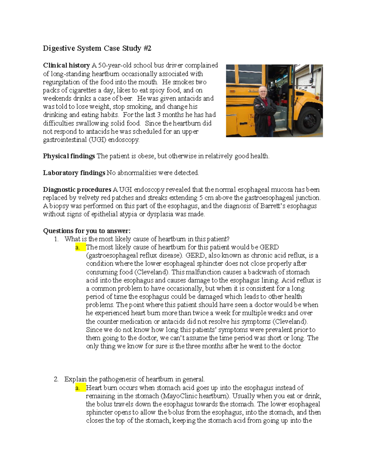 Digestive System Case Study #2 - Digestive System Case Study Clinical ...