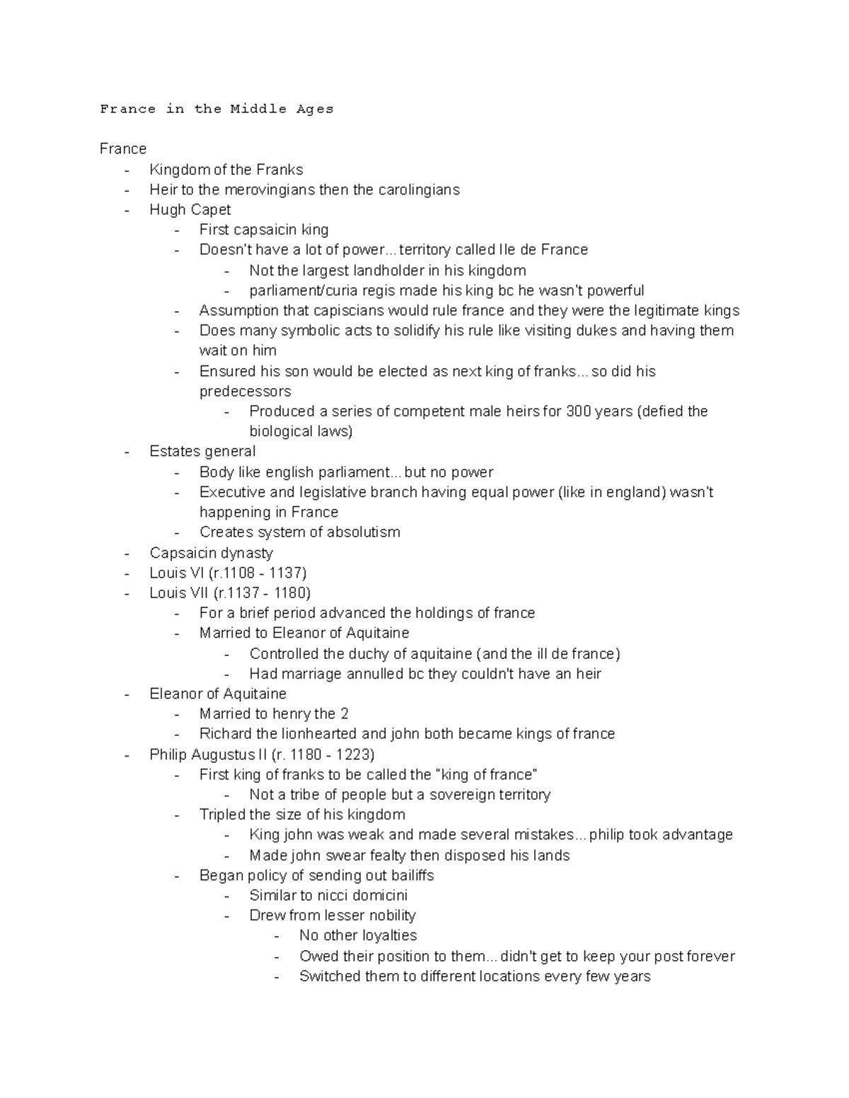 France in the Middle Ages 10 24 - France in the Middle Ages France ...