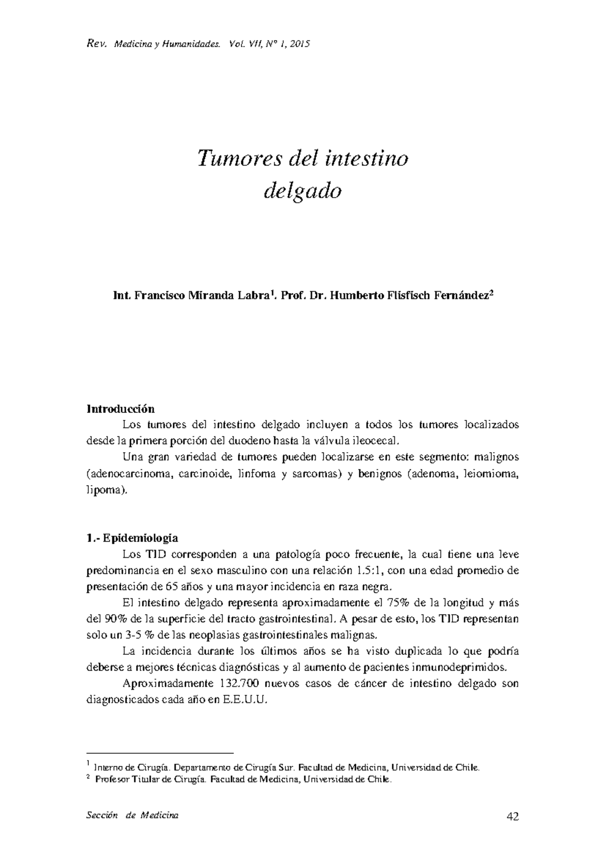 07 Tumores DEL Intestino Delgado - Tumores del intestino delgado Int ...