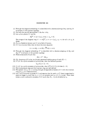 235510 exercise 1 - EXERCISE I (1) Let be a field extension of degree n ...