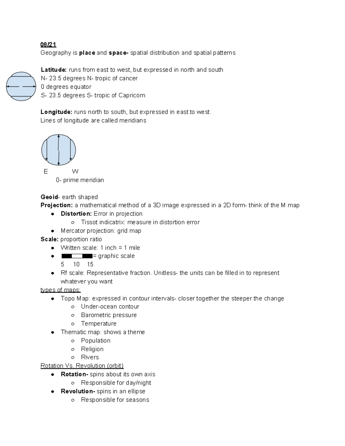 Geography-5 - Lecture notes all - 08/21 Geography is place and space ...