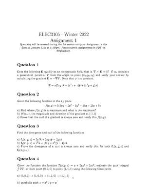 ELEC 3105 Lab 1 - Lab 1 Report - Numerical Solution to Laplace’s ...