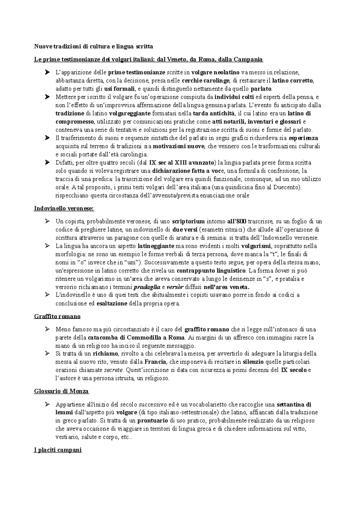 Sabatini, origini riassunto - Nuove tradizioni di cultura e lingua ...