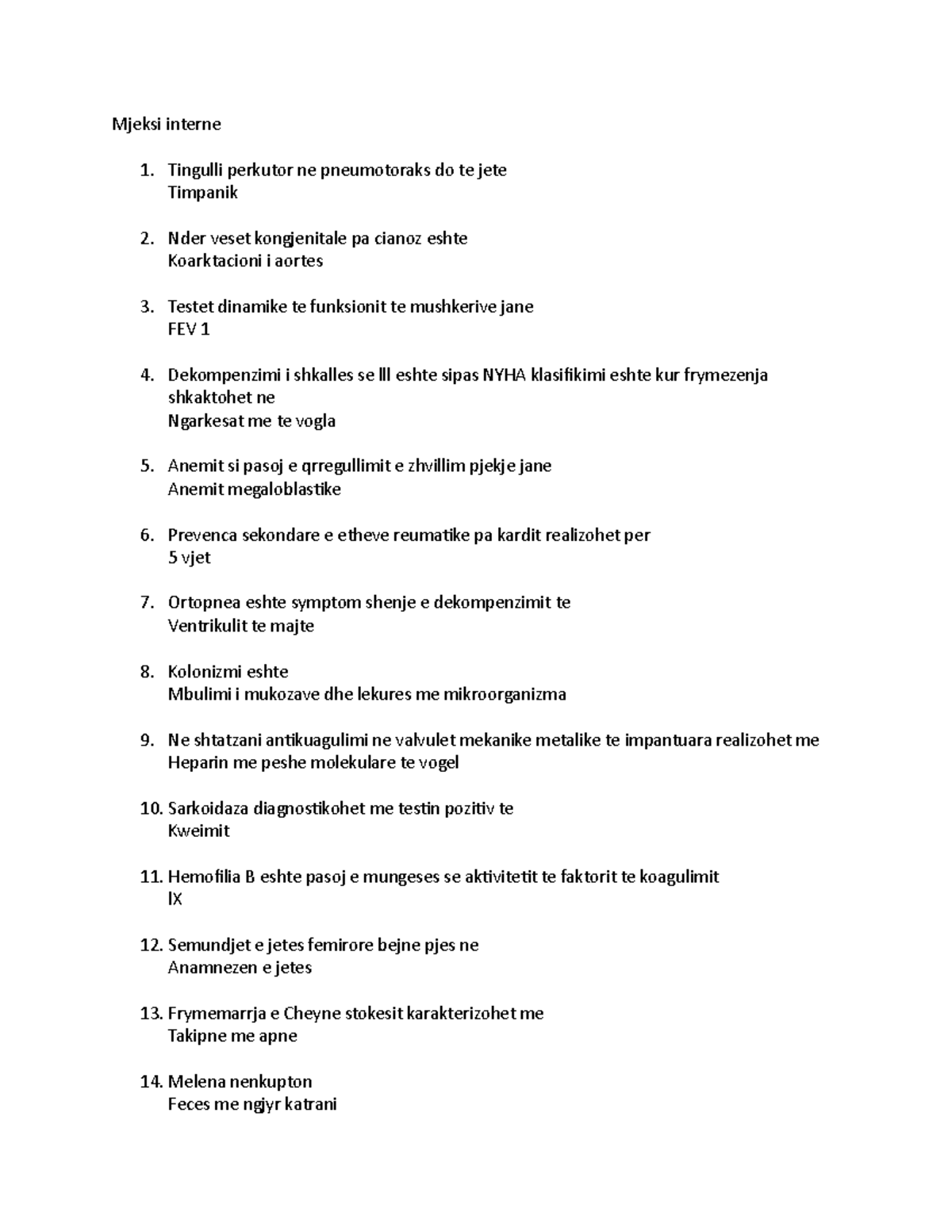 Mjeksi Interne A - Mjeksi interne Tingulli perkutor ne pneumotoraks do ...