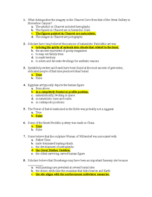 ARS 101 Chapter 5 Quiz - The evaluation of an artwork can change over ...