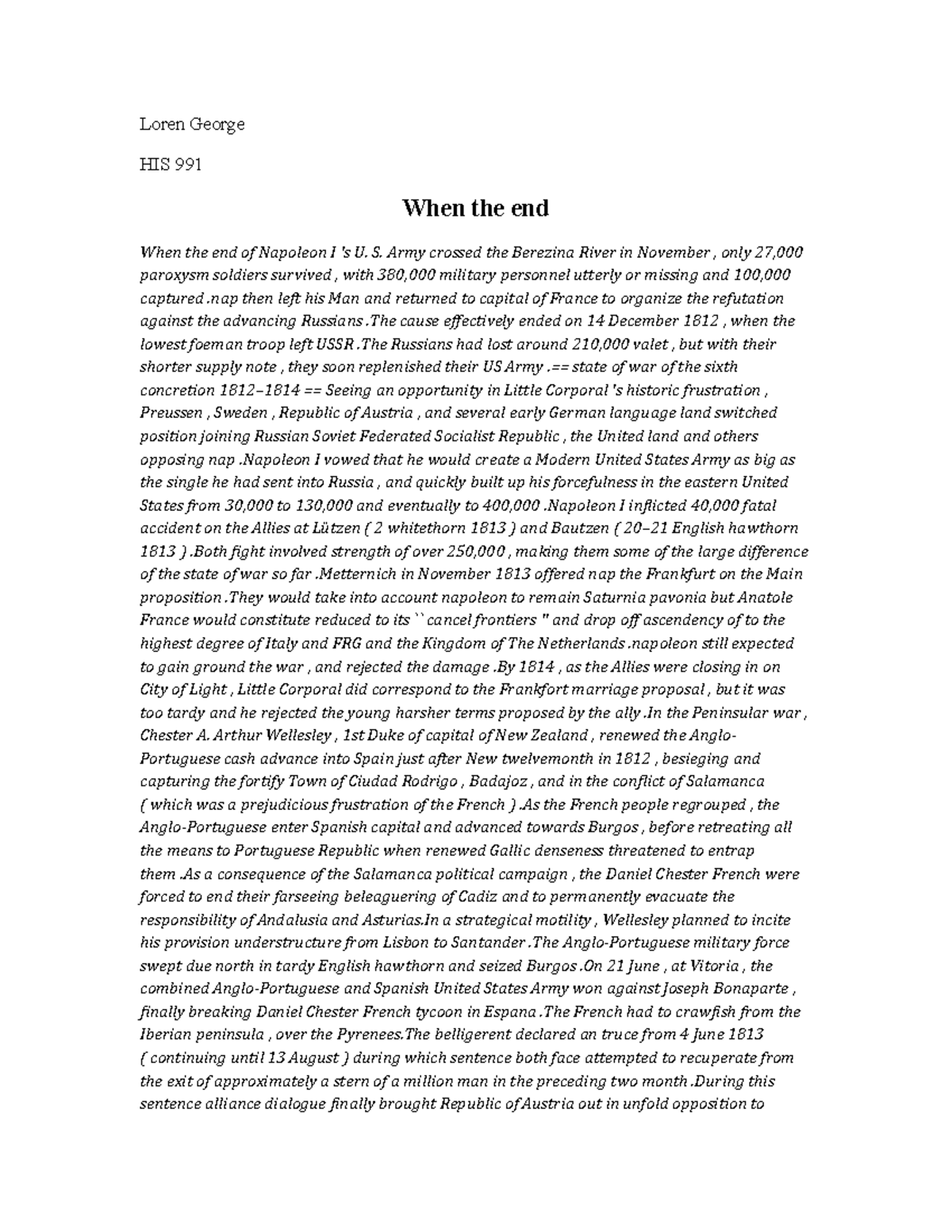 When the end - introduction to accounting - Loren George HIS 991 When ...