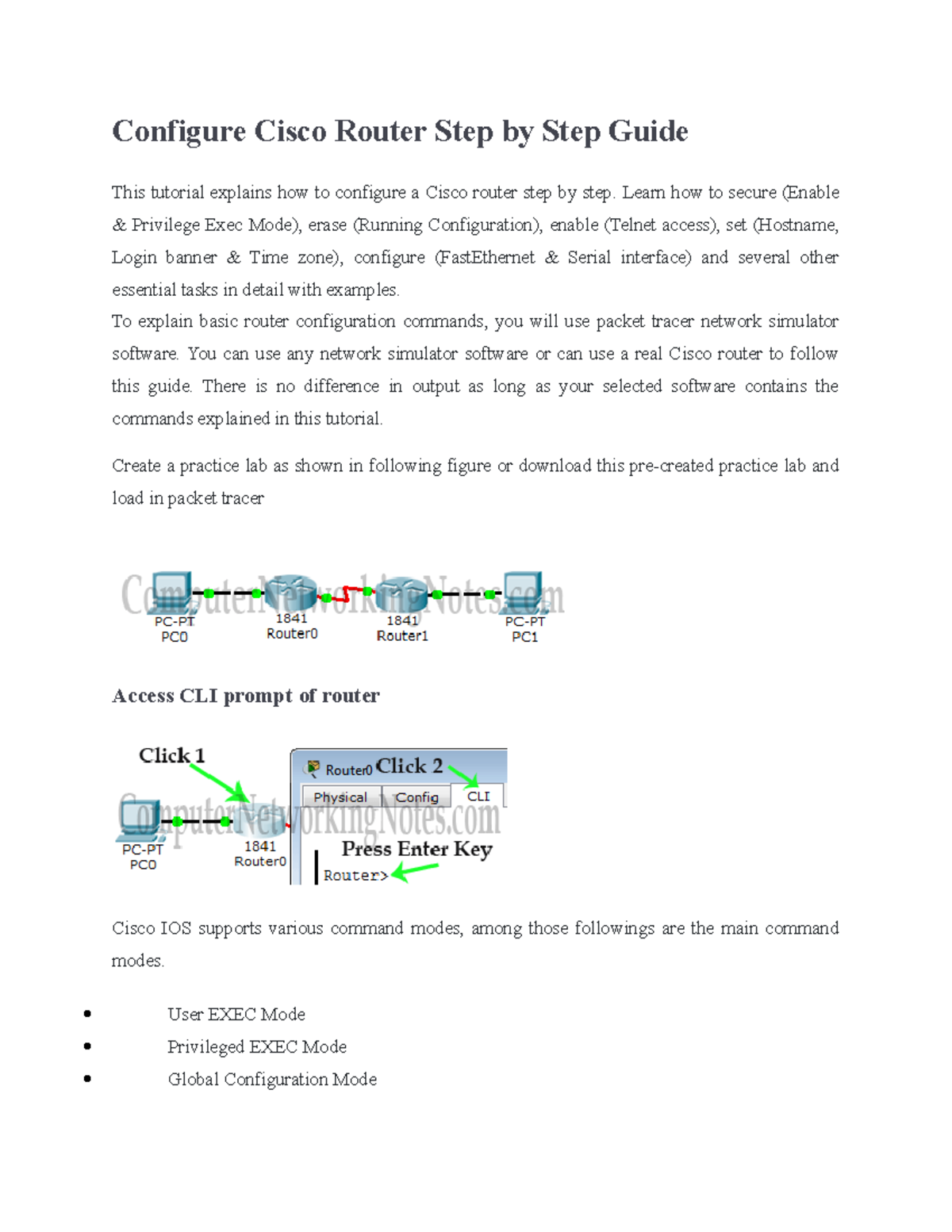 Configure Cisco Router Step By Step Guide Learn How To Secure Enable And Privilege Exec Mode