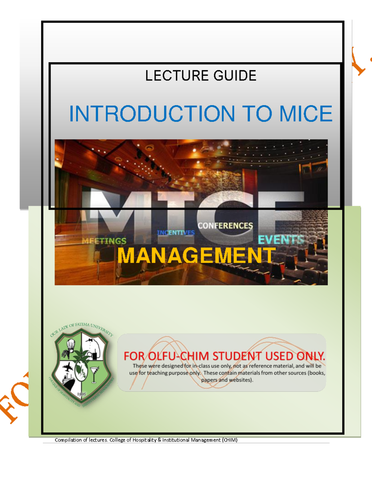 Design Event Experience - 1 | INTRODUCTION TO MICE & E V E N T S M A N ...