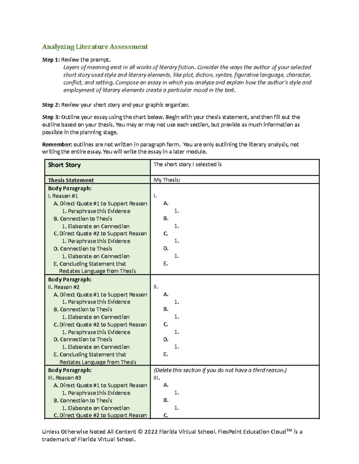 Copy of 1.03 Assessment - Analyzing Literature Assessment Step 1 ...