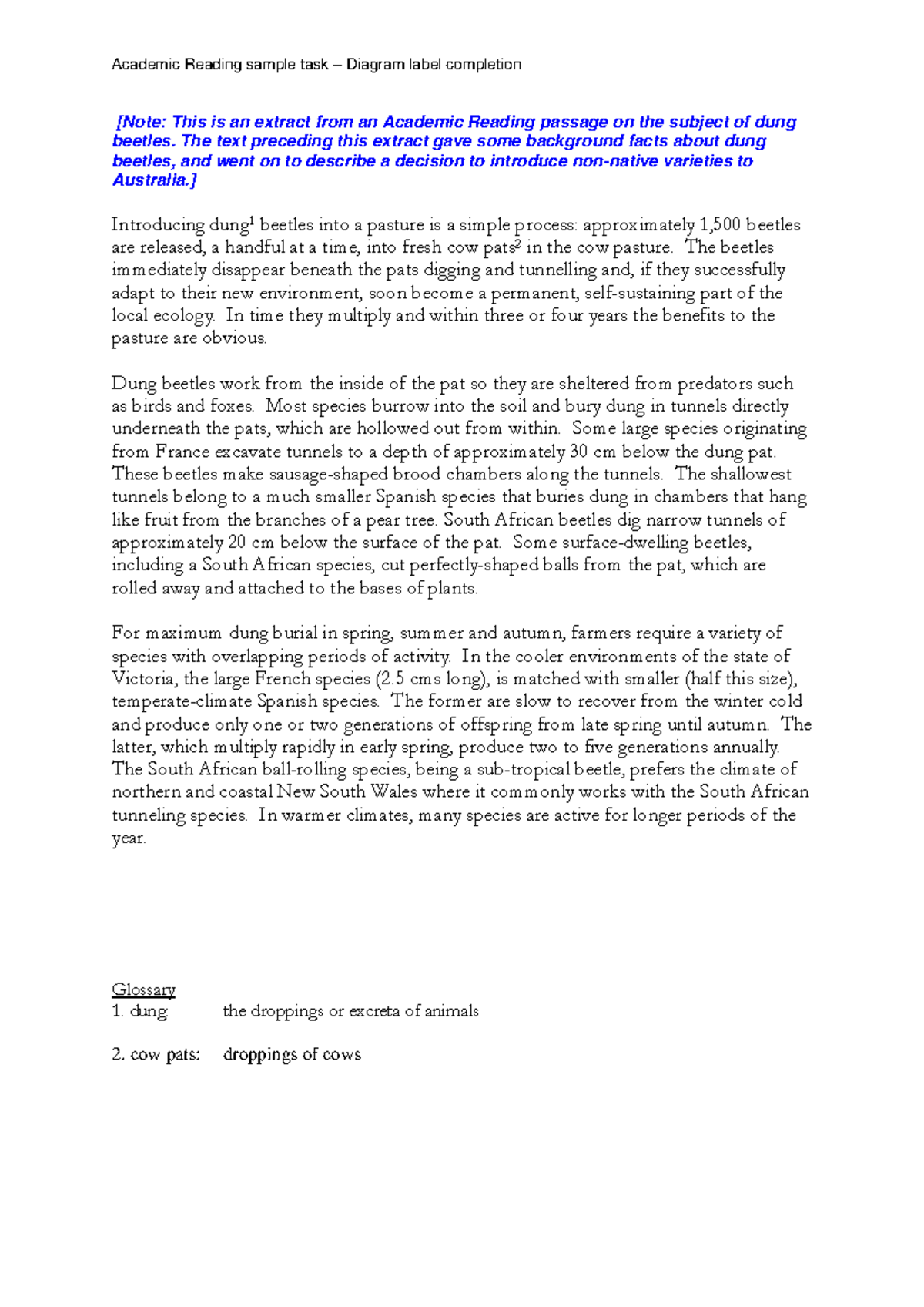 Acreadingdiagramlabelcompletion - Academic Reading sample task ...