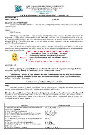 12.1 Laboratory Activity 1 Alive or Not - Earth and Life Activity 2 ...