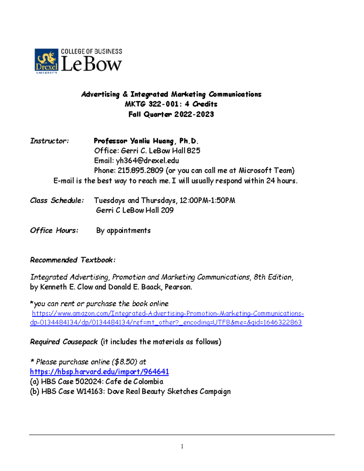 Advertising syllabus - Advertising & Integrated Marketing ...