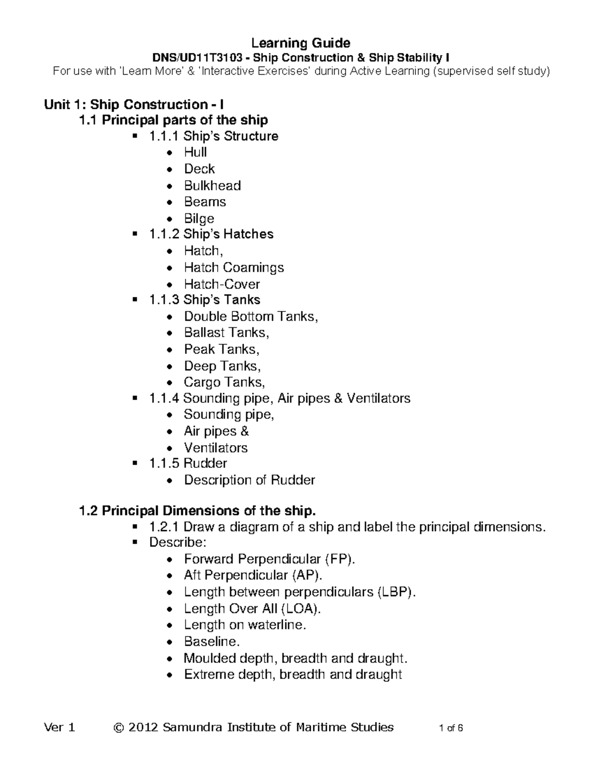 Unit 1 Learning Guide Downloadable Dns Ud11t3103 Ship