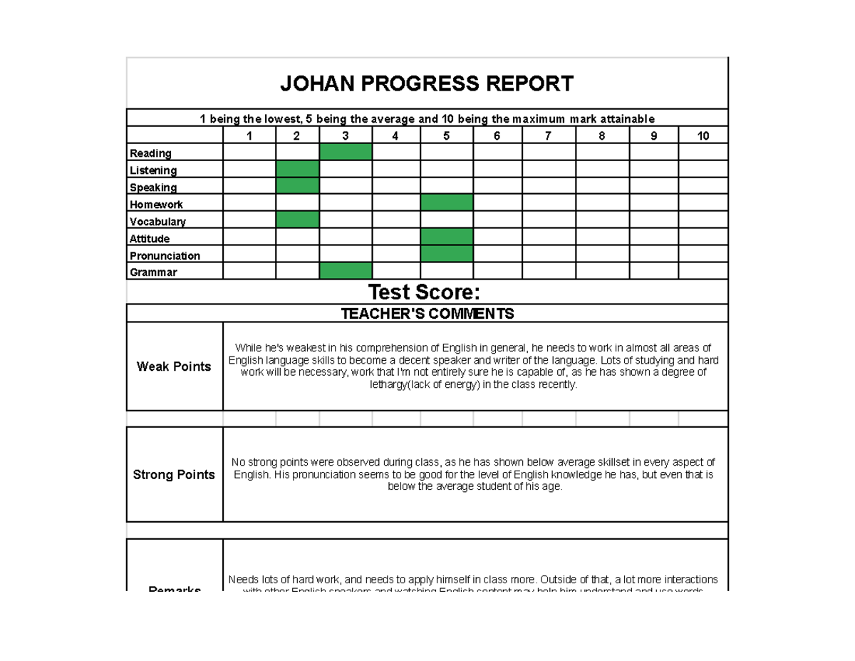 Progress Report Navid.xlsx - Johan January - JOHAN PROGRESS REPORT 1 ...